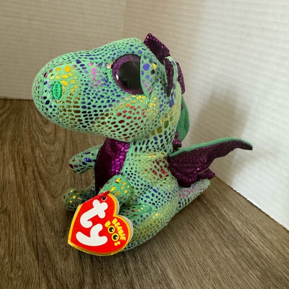 Beanie toos | Toys | Ty Beanie Boos Cinder The Green Dragon 6 Inch ...